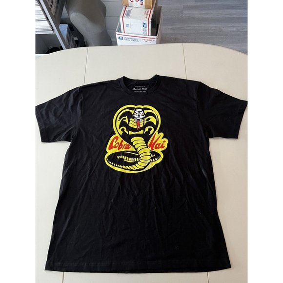 Cobra Kai | Shirts | Karate Kid Cobra Kai Dojo Logo Adult Large Black Graphic Shirt Retro ...
